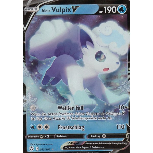Alola-Vulpix V 033/195 günstig Pokemon Einzelkarten kaufen. – Kartenbasis